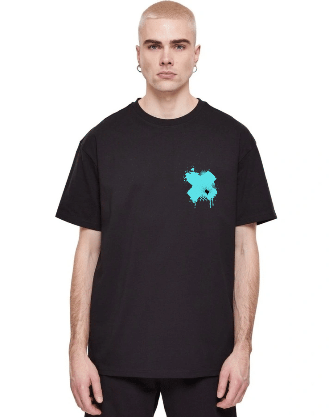X graphic Printed Black Oversized Tshirt – TBS-THEBARGAINSTREET
