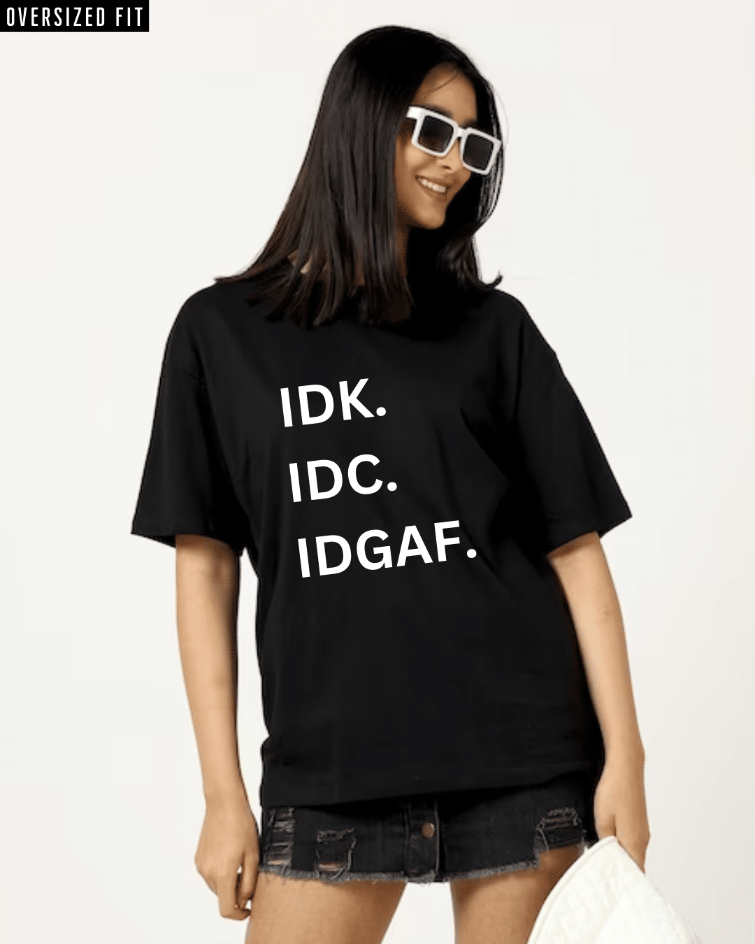 IDk Black Oversized Tshirt – TBS-THEBARGAINSTREET