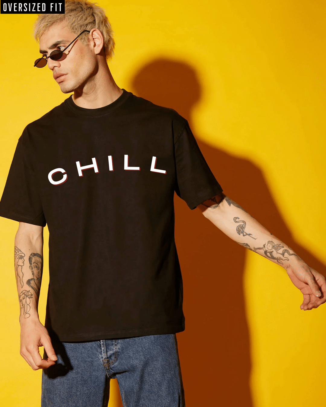 Chill Black Oversized Tshirt – TBS-THEBARGAINSTREET