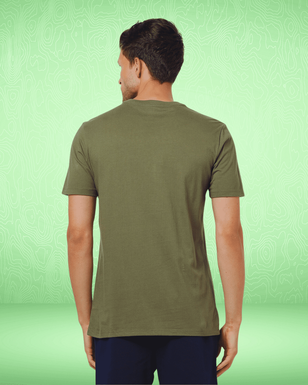 Olive Green Round Neck Tshirt – TBS-THEBARGAINSTREET